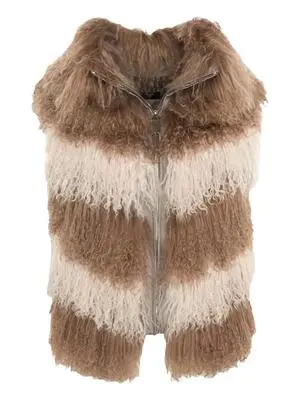Gorski Mongolian Lamb Vest - Pink