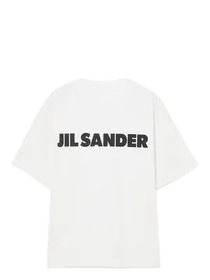 JIL SANDER Printed Cotton-jersey T-shirt - Neutrals