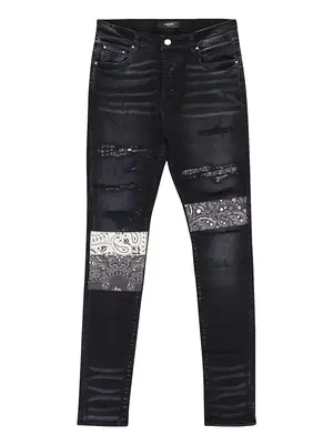 Amiri Vintage Bandana Artpatch Jean - Black