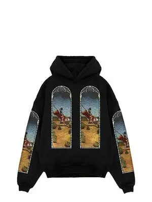 WHO DECIDES WAR BY EV BRAVADO X Est Gee Stained Glass Hoodie - Black