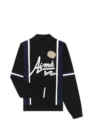 Aimé Leon Dore Knit Long Sleeve Cycling Jersey - Jet Black