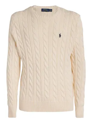 Polo Ralph Lauren Cotton Cable-Knit Sweater Ivory