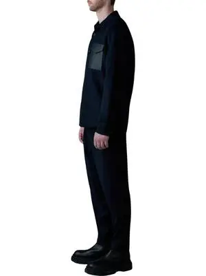 Mackage Apos;s Emmanuel Double-face Wool Overshirt - Navy