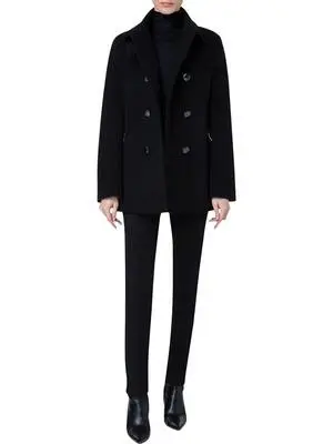 Akris Cashmere And Virgin Wool-blend Top Coat - Black