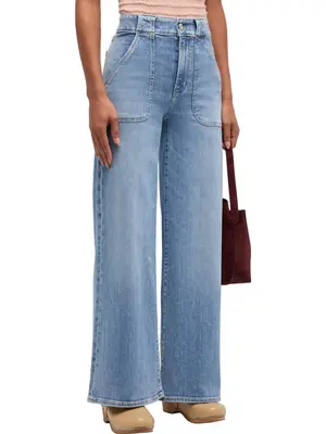 FRAME Modern Pocket Wide Leg Jeans - Carpenter