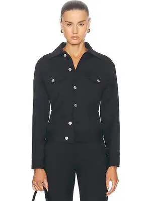 Moschino Cropped Denim Jacket - Black