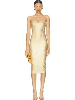 Retrofete Charlize Bustier Dress - Gold