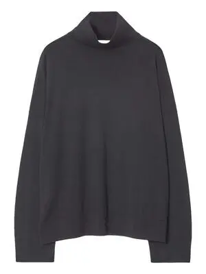 Cos Merino Wool Turtleneck Jumper Black