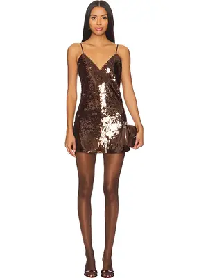 Retrofete Retrofete Deserae Dress Deep Brown