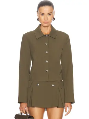 Staud Marino Jacket - Sergeant Green