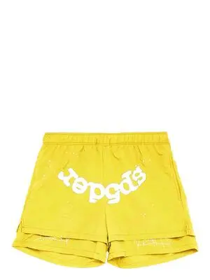 SP5DER Logo Sweatshorts - Yellow