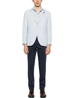 LARDINI Striped Single-breasted Blazer