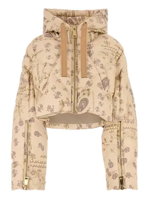 Khrisjoy Paisley Print Down Jacket - Neutrals