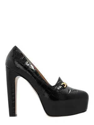 TOM FORD 135mm Whitney Croc-embossed Platform Pumps - Black