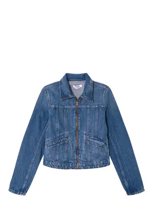 RE/DONE Denim Zip-up Jacket - Blue