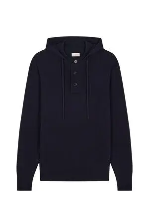FURSAC Buttoned Knitted Hoodie