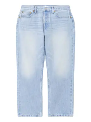 RE/DONE Straight Crop Jeans - Blue