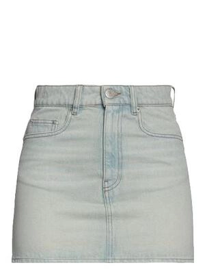 AMI Paris Cotton Denim Skirt - Blue