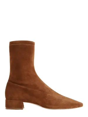 REFORMATION Reformation Rosina Ankle Boot Rum Stretch Suede