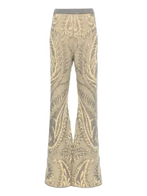 Etro Patterned Intarsia Trousers - Grey