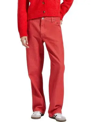 Brixton Essex Wide Leg Painter Pants - Mars Red