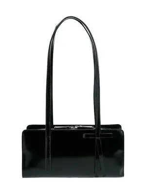 Sandy Liang Recital Patent Leather Shoulder Bag - Black