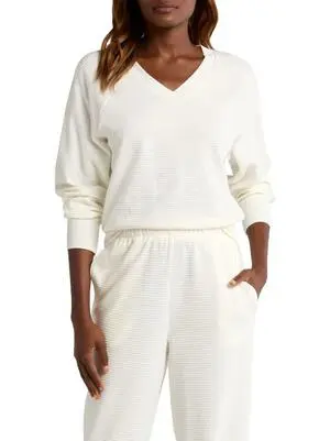 Honeydew Intimates Honeydew Sundown Cotton Blend Sweatshirt Ivory