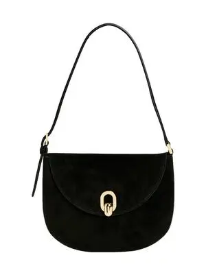 Savette Tondo Suede Hobo Bag - Black