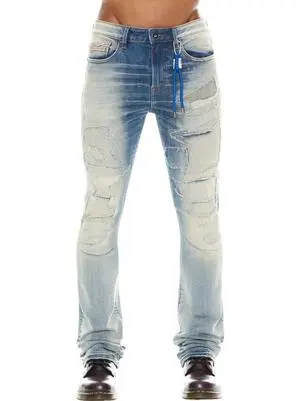 CULT OF INDIVIDUALITY Lenny Rip & Repair Bootcut Jeans - Luca