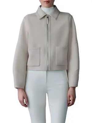 Mackage Mackage Solana Wool & Leather Jacket Trench