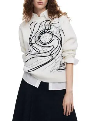 DESIGUAL Desigual Montpelier Lacroix Graphic Cotton Sweater