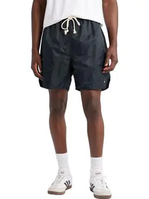 ELWOOD Embroidered Logo Nylon Shorts - Coal