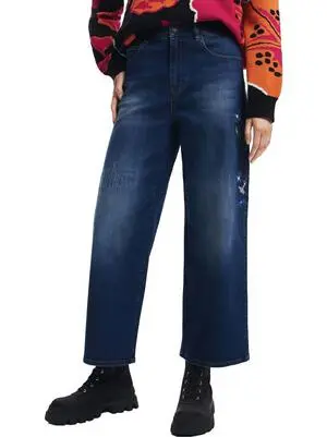 Desigual Aimar Wide Leg Jeans - Blue