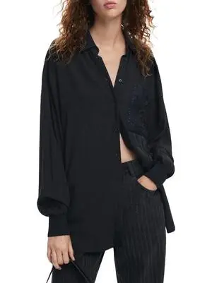DESIGUAL Desigual Sequin Fringe Pocket Shirt