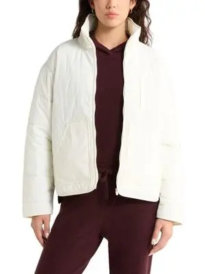 Zella Quilted Packable Jacket - Ivory Egret