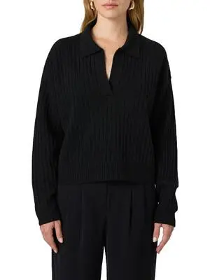 French Connection French Connection Vhari Rib Johnny Collar Sweater Black