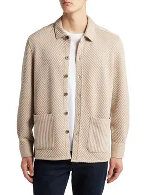 Robert Barakett Hoffburg Jacquard Overshirt - Tan
