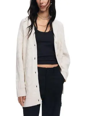 Desigual Montreal Jacquard Longline Cardigan - White