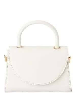 OLGA BERG Sasha Faux Leather Top Handle Bag - White