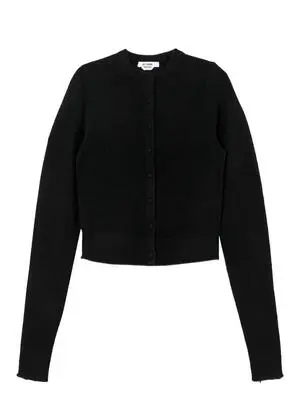 RE/DONE Crew-neck Cashmere Cardigan - Black
