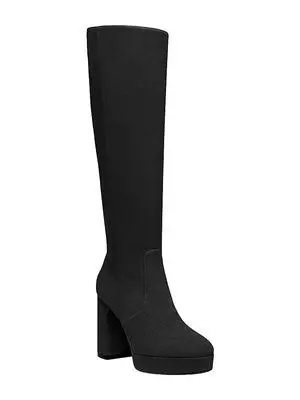 STUART WEITZMAN Dayna Platform Boots - Black Leather