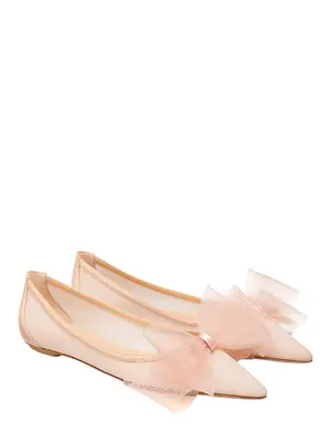STUART WEITZMAN Blushing Bow Flats - Ginger