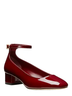 STUART WEITZMAN Jane Ankle Strap Pumps Rosewood