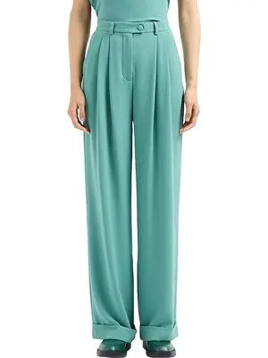 Emporio Armani Stretch Polyester Trousers - Jade