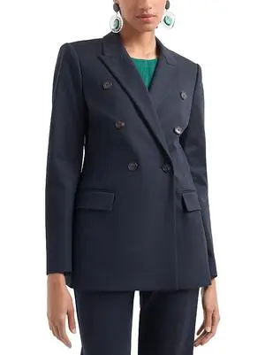 Emporio Armani Double Breasted Blazer - Navy Blue