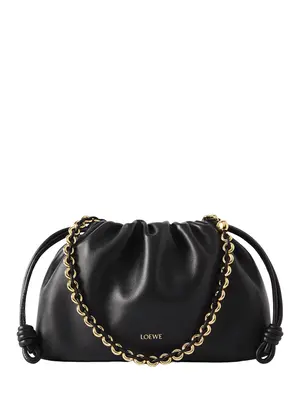 Loewe Flamenco Leather Clutch - Black