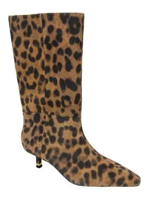 KENNETH COLE Meryl Leopard-print Boots - Leopard Suede