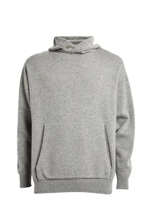Harrods Cashmere Hoodie Grey