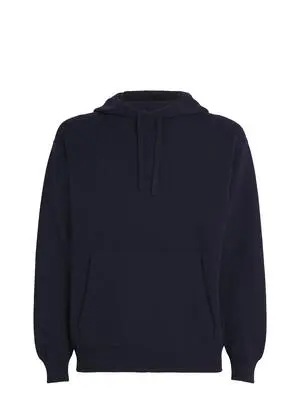 Harrods Cashmere Hoodie Navy