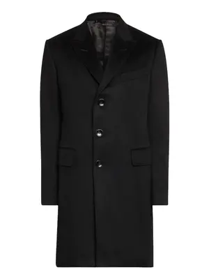 TOM FORD Solid Cashmere Overcoat - Black